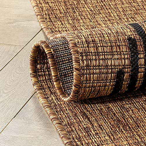 Well Woven Kaila Natural Color Indoor/Outdoor Tribal Diamonds (5'3" x 7'3") Area Rug