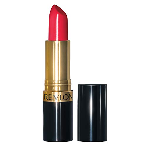 Revlon Super Lustrous Lipstick, High Impact Lipcolor with Moisturizing Creamy Formula, Infused with Vitamin E and Avocado Oil in Reds & Corals, Love That Red (725) 0.15 oz
