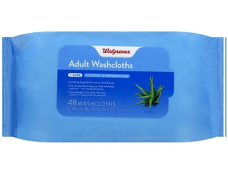 Walgreens Adult Washcloths Aloe 48 ct