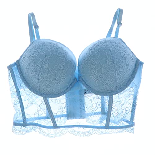 Victoria's Secret Bra Very Sexy Bombshell Lace Longline (36C, Light Blue)