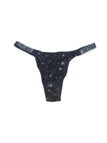 Victoria's Secret Very Sexy Rhinestones Bombshell Shine Strap Brazilian Panty Multi Color/Black Size Medium New