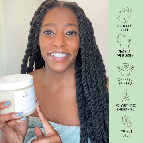 Bare Botanics Natural Body Scrub (Coconut Vanilla) β Gentle Exfoliator & Super Moisturizer | Includes a Wooden Spoon | No Synthetic Fragrances, No Nut Oils, Ready to Gift | Net Weight 24oz