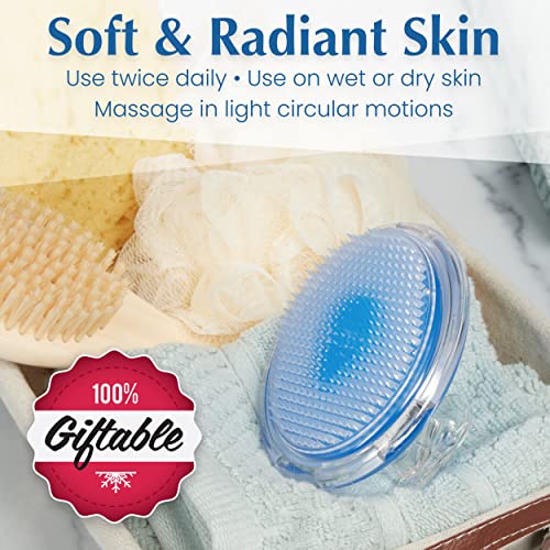 Dylonic Exfoliating Body Scrubber Brush Ingrown Hairs Treatment Exfoliator Razor Bumps Brush Loofta | Eliminate Shaving Irritation for Legs, Armpit, Bikini Line | Smooth Skin Solution for Men + Women