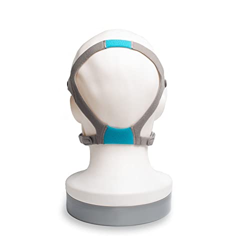 Headgear Replacement Straps for ResMed AirFit N20 Nasal Pillow CPAP Mask by Snugell | Gray and Blue Color | Pack of Two (2) Straps | Clips Not Included | Durable Premium Nylon Material