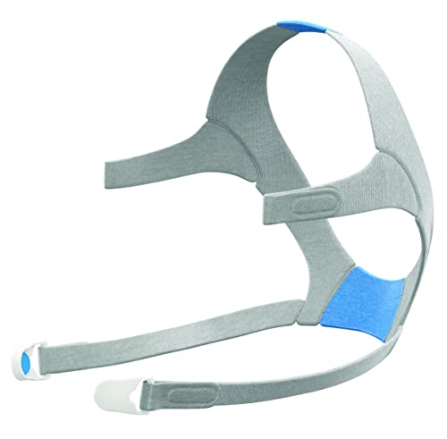 ResMed Airfit/AirTouch F20 Headgear - Replacement Headgear - Extra Soft with Plush Straps - Large, Blue