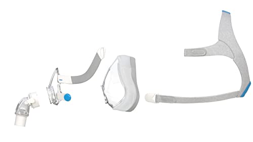 ResMed Airfit/AirTouch F20 Headgear - Replacement Headgear - Extra Soft with Plush Straps - Large, Blue