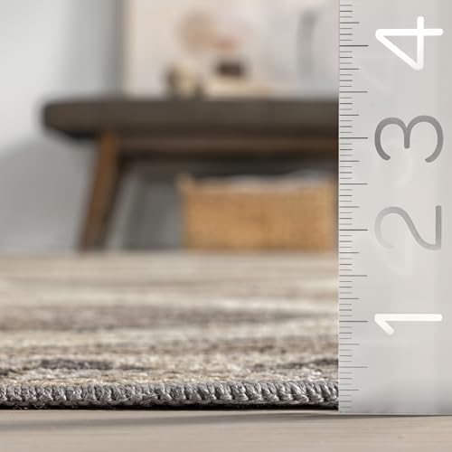 Rugs USA x Lauren Liess Fennel Diamond Machine Washable Area Rug, 2x8, Light Brown
