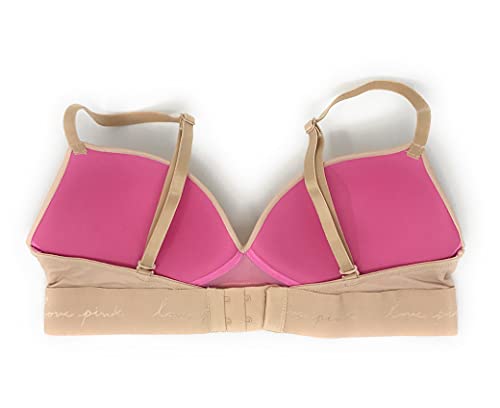 Victoria's Secret Pink Wear Everywhere Wireless Push-Up Bra 34B Nude Solid