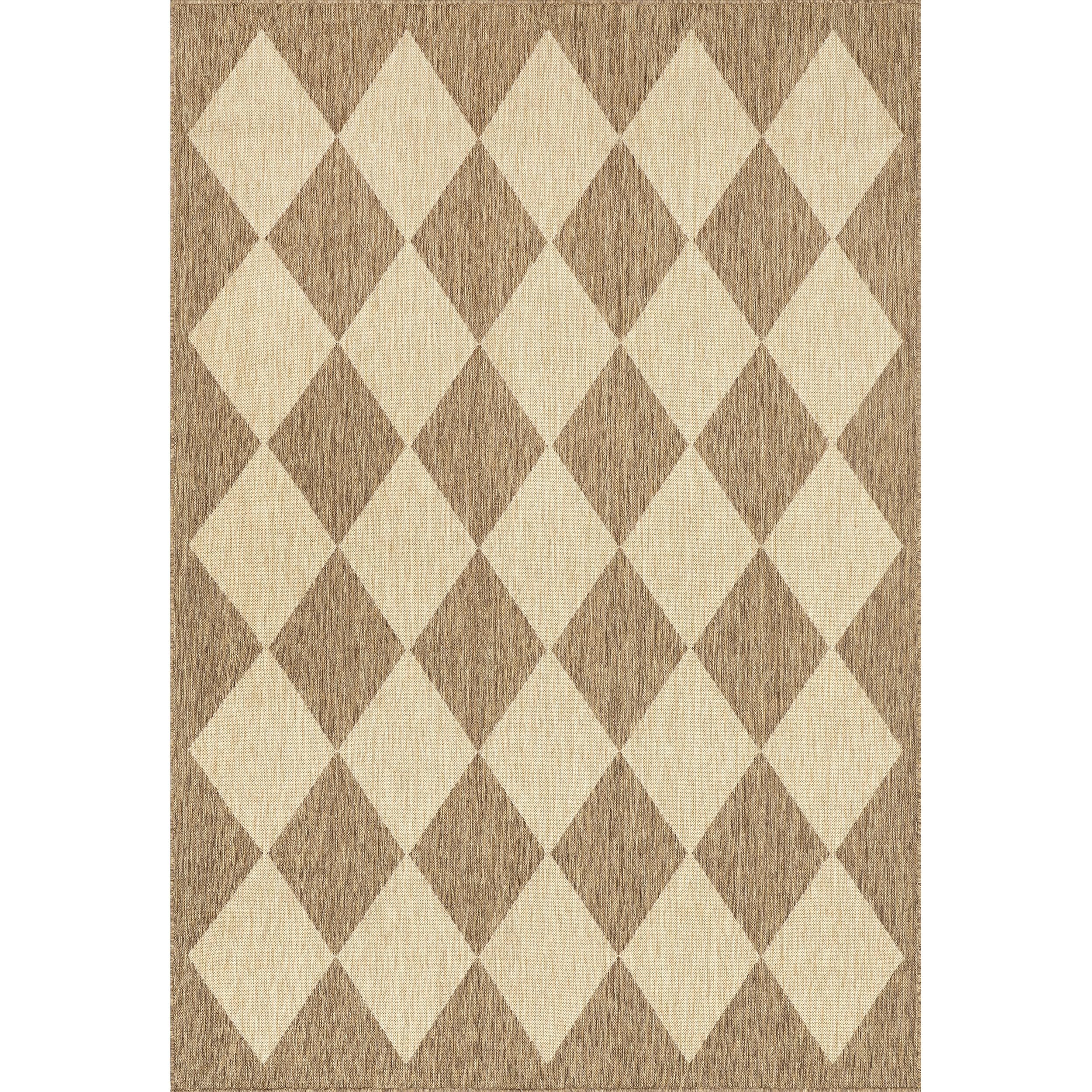nuLOOM 5' x 8' Outdoor Performance Area Rug, Stain Resistant, Weather Resistant, High Traffic, Patio, Balcony, Outside, Sabina Brown