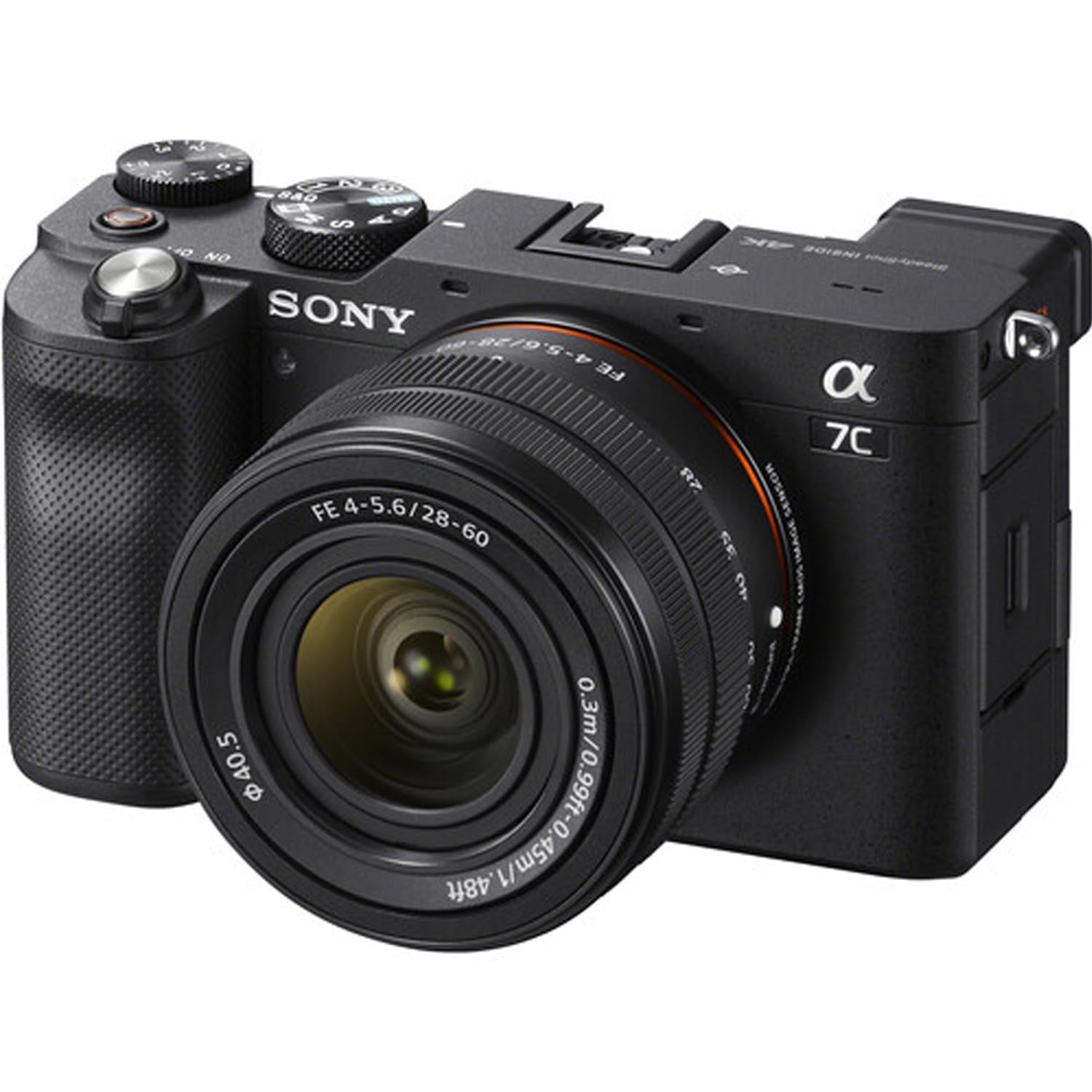 Sony Alpha a7C Mirrorless Digital Camera with 28-60mm Lens (Black) + 2 x 64GB Memory Cards + NP-FZ-100 Battery + USB Card Reader + Microphone + Accessory Bundle (Renewed)