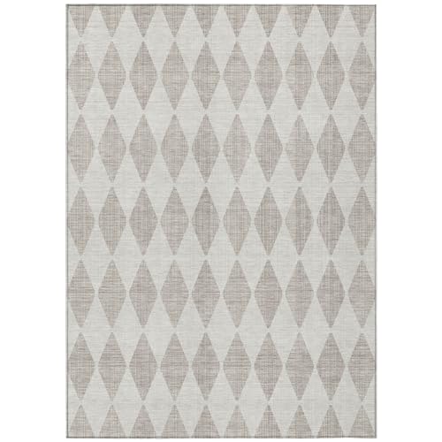 Addison Rugs Chantille ACN578 Beige 9' x 12' Indoor Outdoor Area Rug, Easy Clean, Machine Washable, Non Shedding, Bedroom, Living Room, Dining Room, Kitchen, Patio Rug