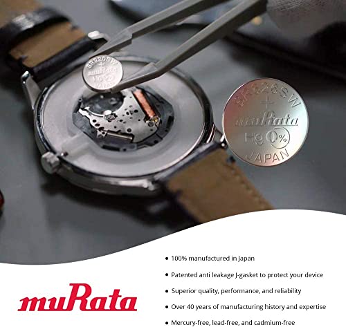 Murata 357/303 SR44/W/SW Battery 1.55V Silver Oxide Watch Button Cell - Replaces Sony 357/303 (2 Batteries)