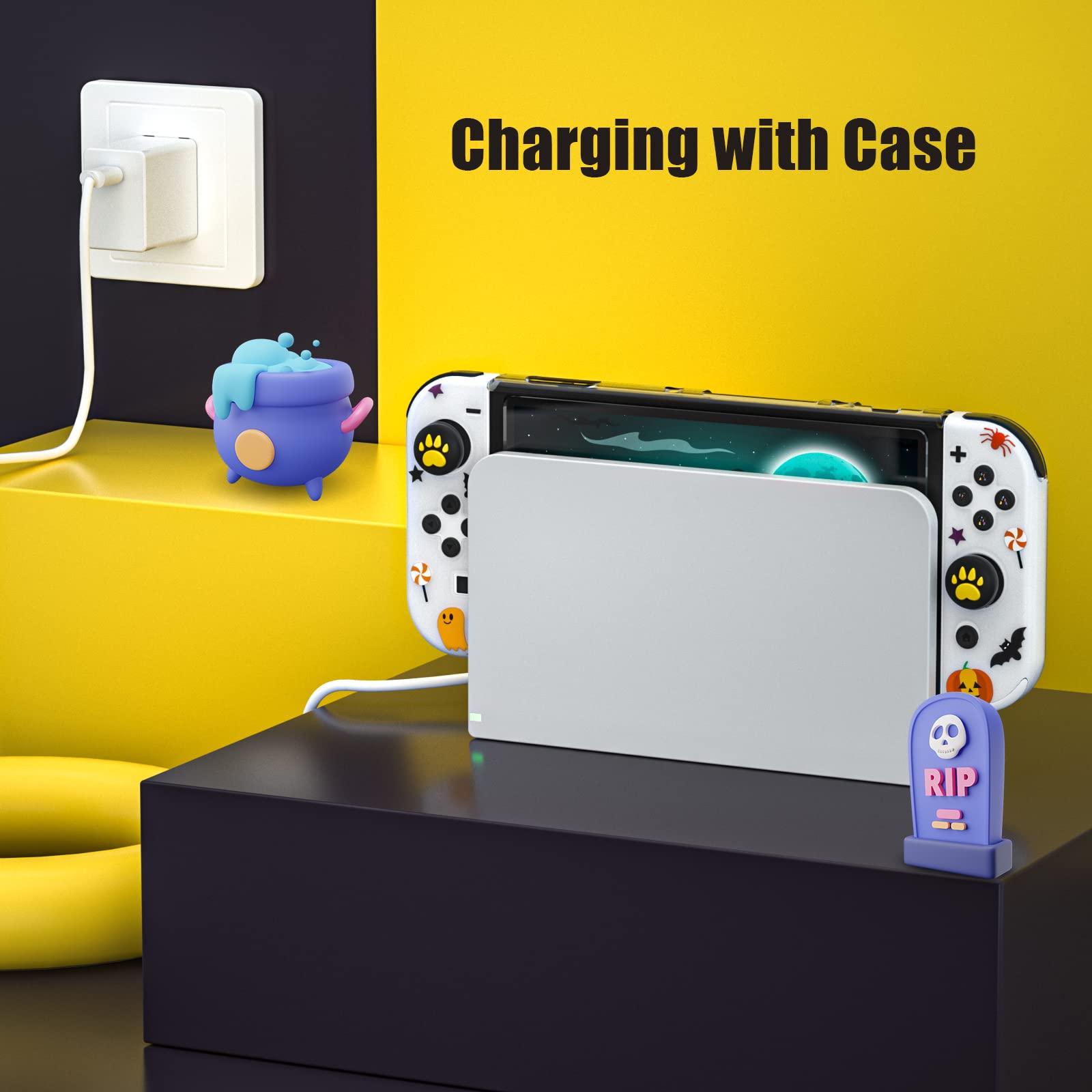 Halloween Decoration Switch OLED Case, Game Card Case for Nintendo Switch