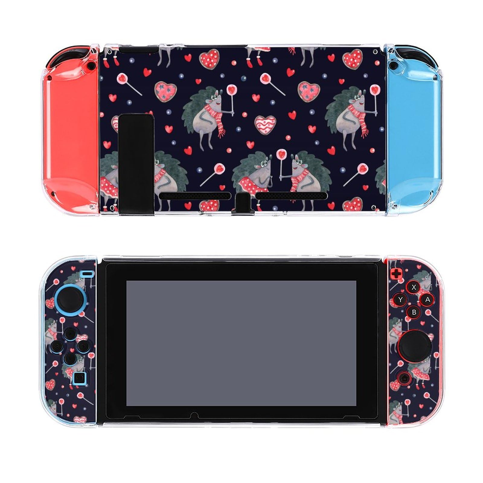 AoHanan Cheerful Hedgehogs Switch Screen Protector Cover Full Accessories Switch Game Case Protection Skin for Switch Console And Joy-Cons