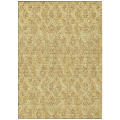 Addison Rugs Chantille ACN622 Gold 3' x 5' Indoor Outdoor Area Rug, Easy Clean, Machine Washable, Non Shedding, Bedroom, Living Room, Dining Room, Kitchen, Patio Rug