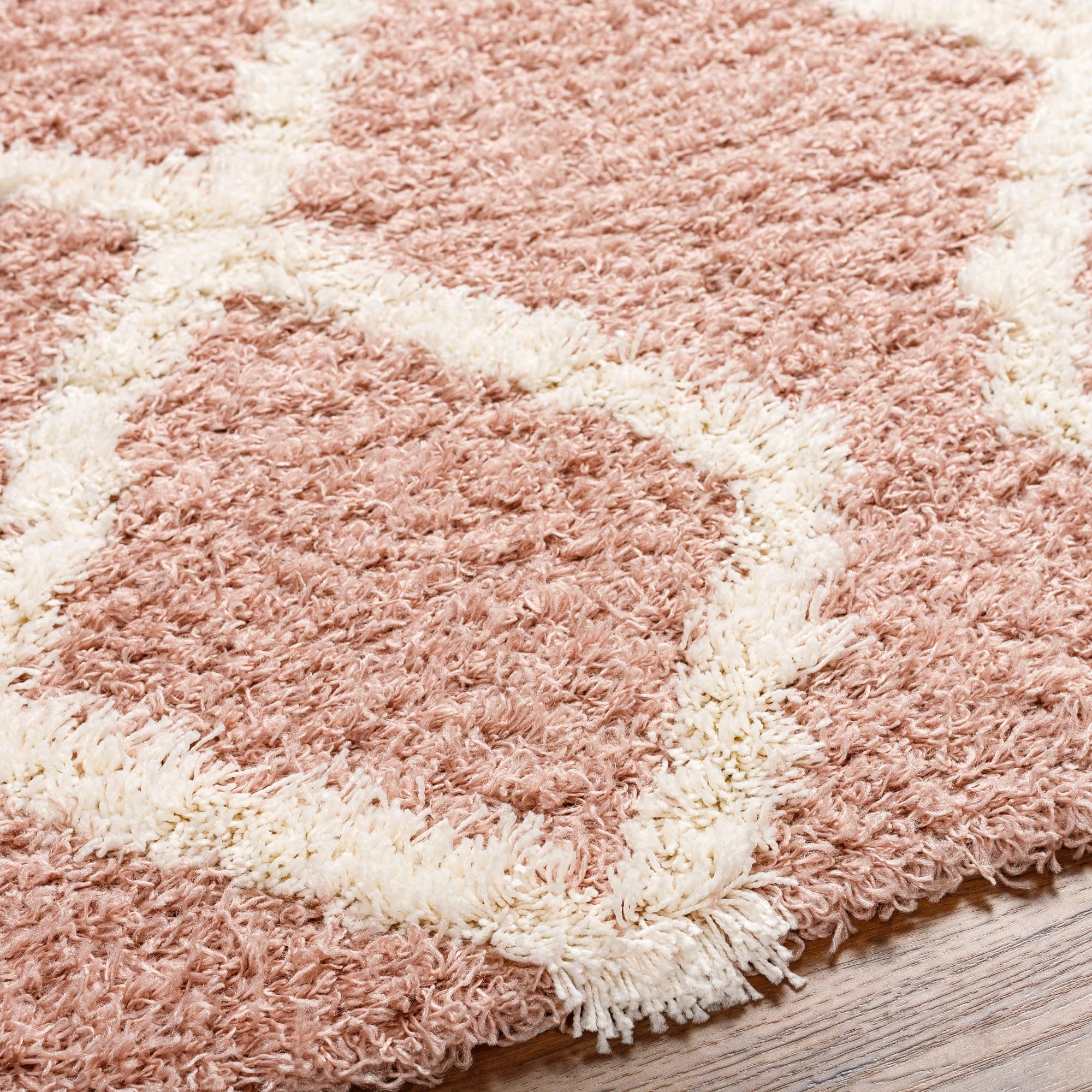 Livabliss Urban Shag Global Area Rug, 7'10" x 10'2", Dusty Pink, (8' x 10')