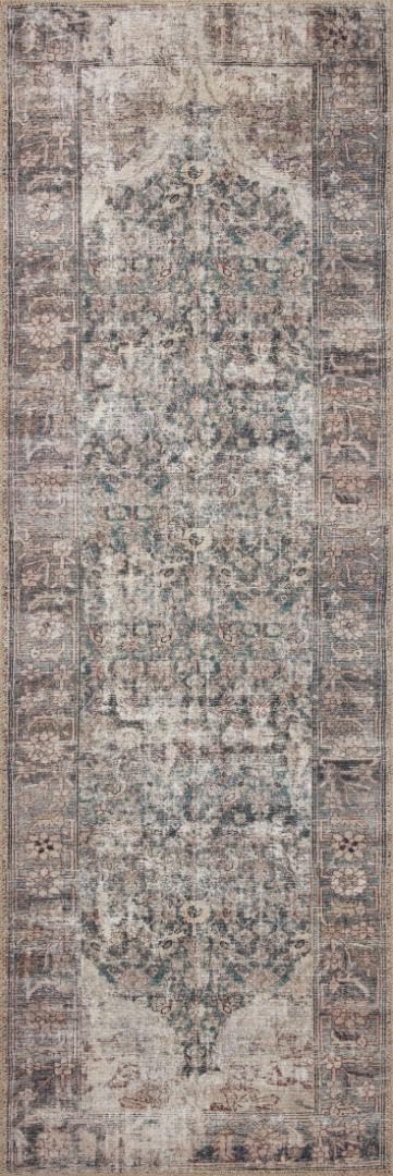 Loloi Amber Lewis Georgie Collection GER-08 Lagoon/Beige 5'-0" x 7'-6", .19" Pile Height, Area Rug