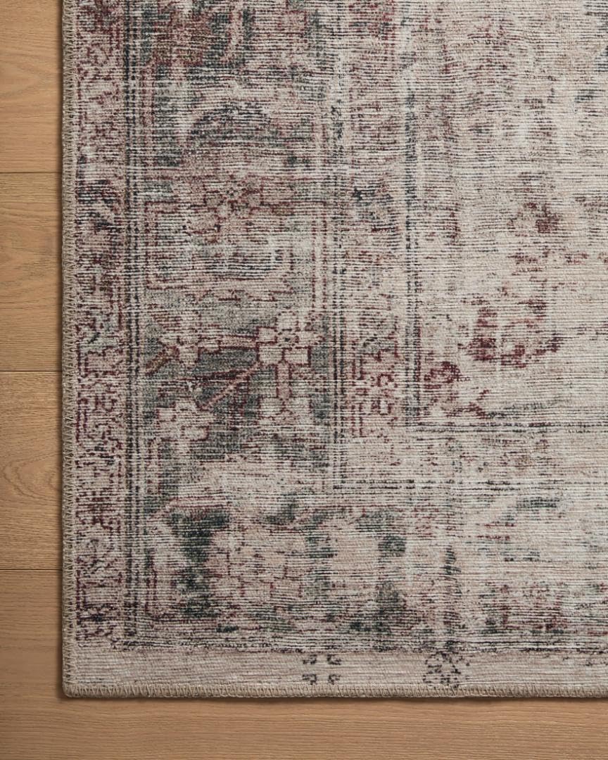 Loloi Amber Lewis Georgie Collection GER-08 Lagoon/Beige 5'-0" x 7'-6", .19" Pile Height, Area Rug