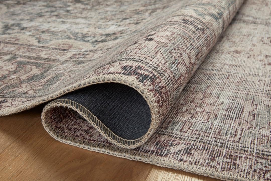Loloi Amber Lewis Georgie Collection GER-08 Lagoon/Beige 5'-0" x 7'-6", .19" Pile Height, Area Rug