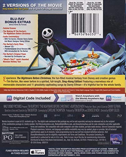Tim Burton's The Nightmare Before Christmas Sing-Along Edition