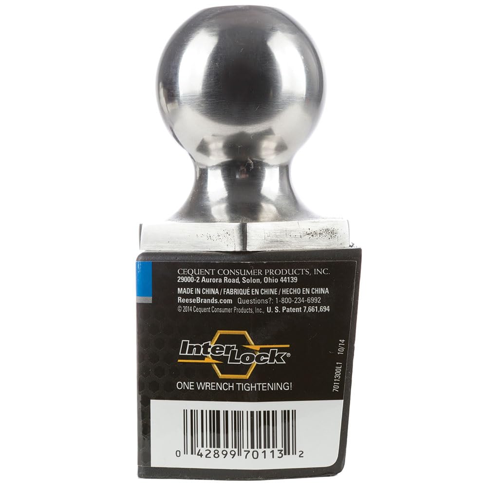 Reese Towpower 7011300 Stainless Steel Interlock 2" Hitch Ball