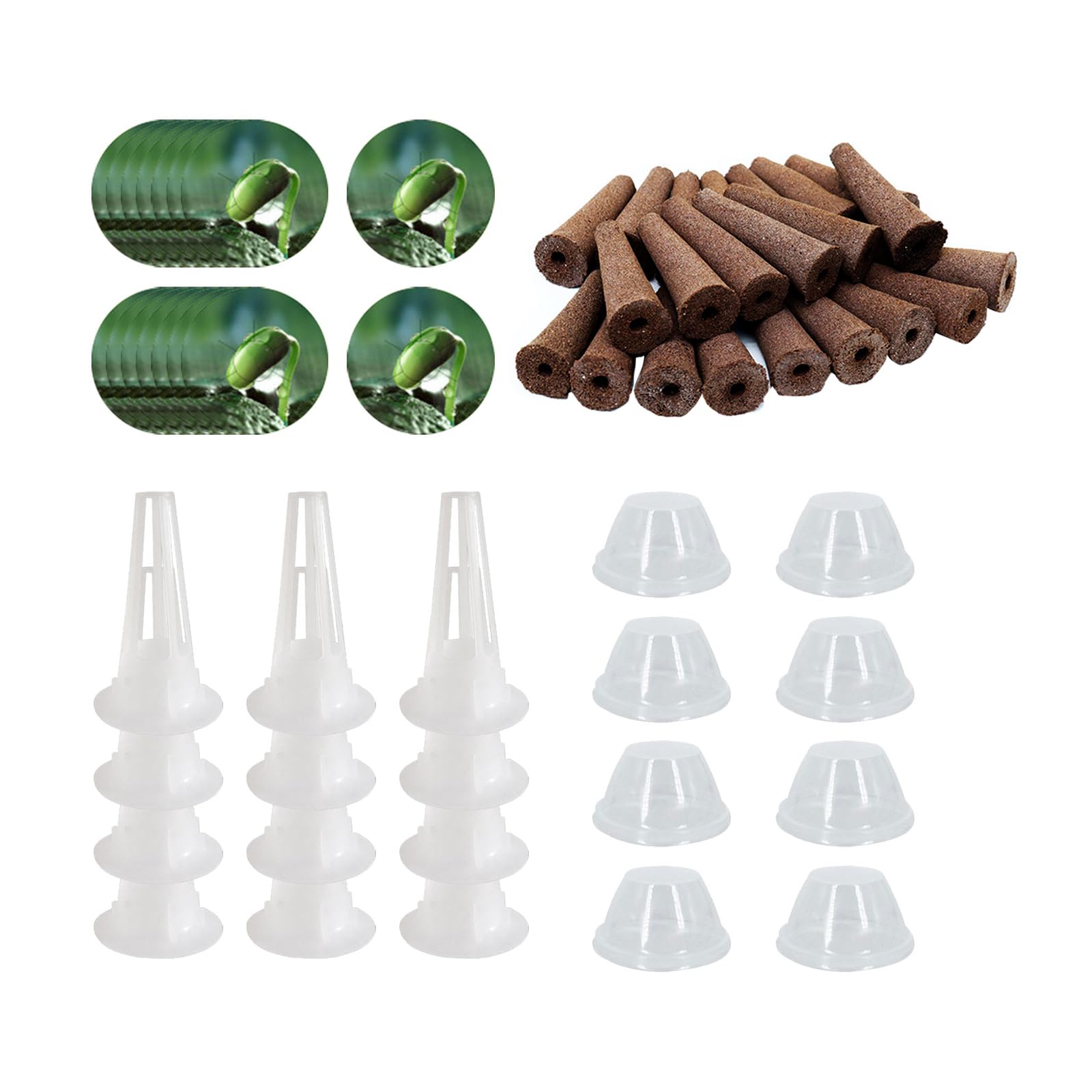 YWNYT 120Pcs Seed Pod Kit for Aerogarden, Hydroponics Garden Accessory Hydroponics Supplies with 30 Grow Basket, 30 Grow Sponges, 30 Pod Labels 30 Grow Domes, Grow Seed Starter Pods