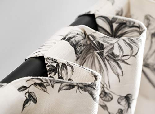 Maison d' Hermine Tailored Curtain 100% Cotton Easter One Panel 50"x108" Curtains, Easy Hanging with a Rod Pocket & Loop for Living Rooms Bedrooms Offices, Bonobo - Grey - Spring/Summer