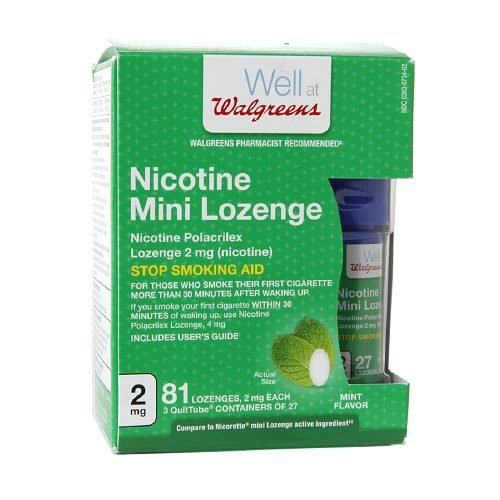 Walgreens Nicotine Mini-Lozenges 2mg Mint, 81 ea