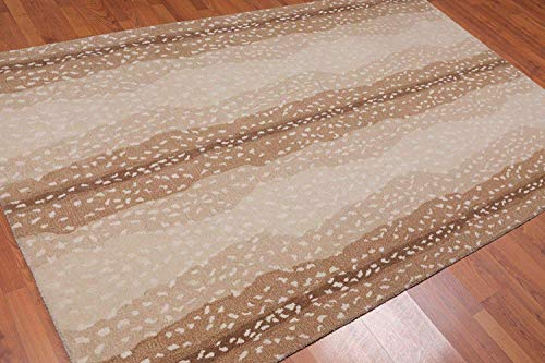 Old Hand Made Cheetah Antelope Contemporary Woolen Area Rugs (8'x10')
