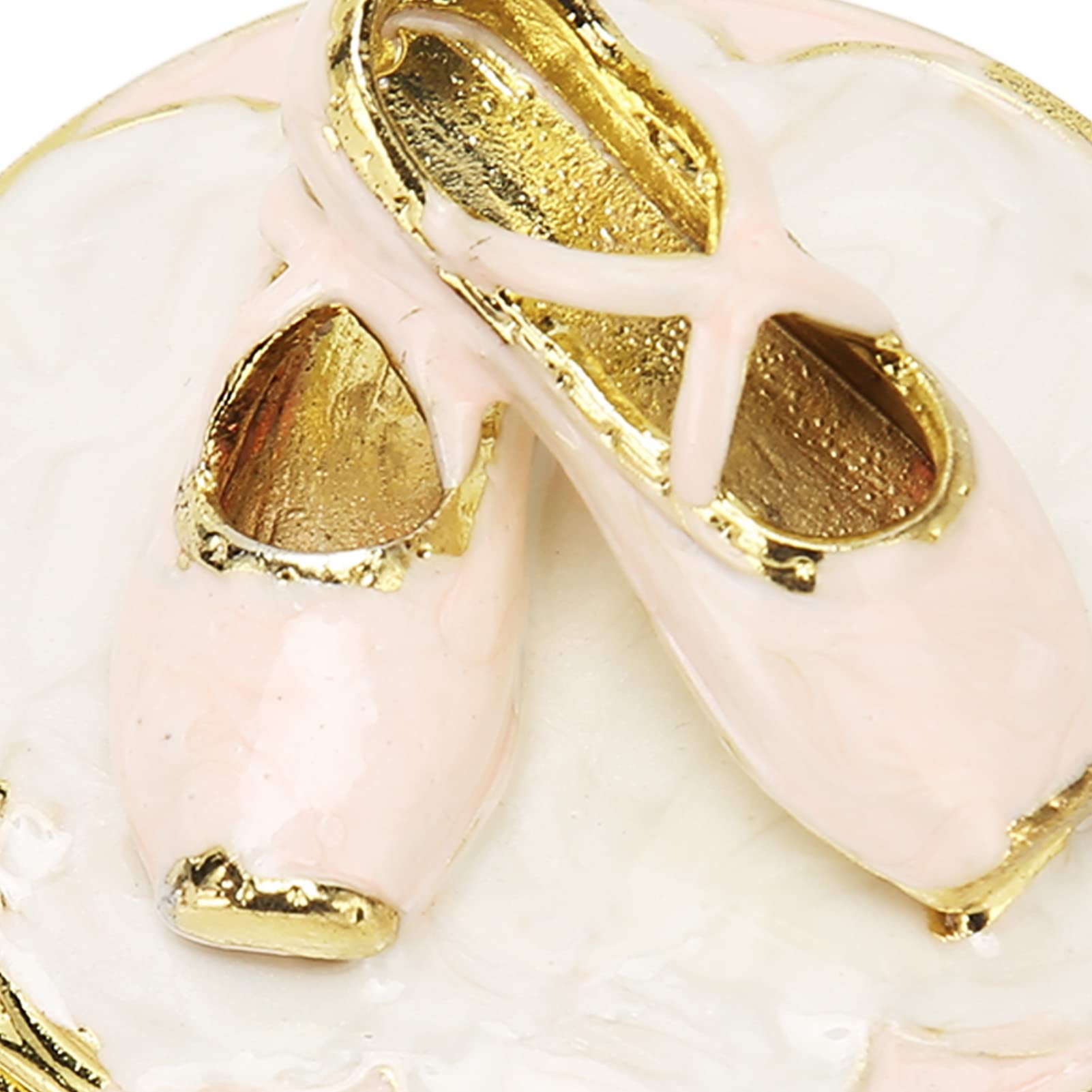 MSUIINT Jeweled Ballet Shoes Trinket Boxes Exquisite Compact Decorative Trinkets Jewelry Box Small Box Ring Case Necklace Organizer Storage Box Wedding Birthday Gift