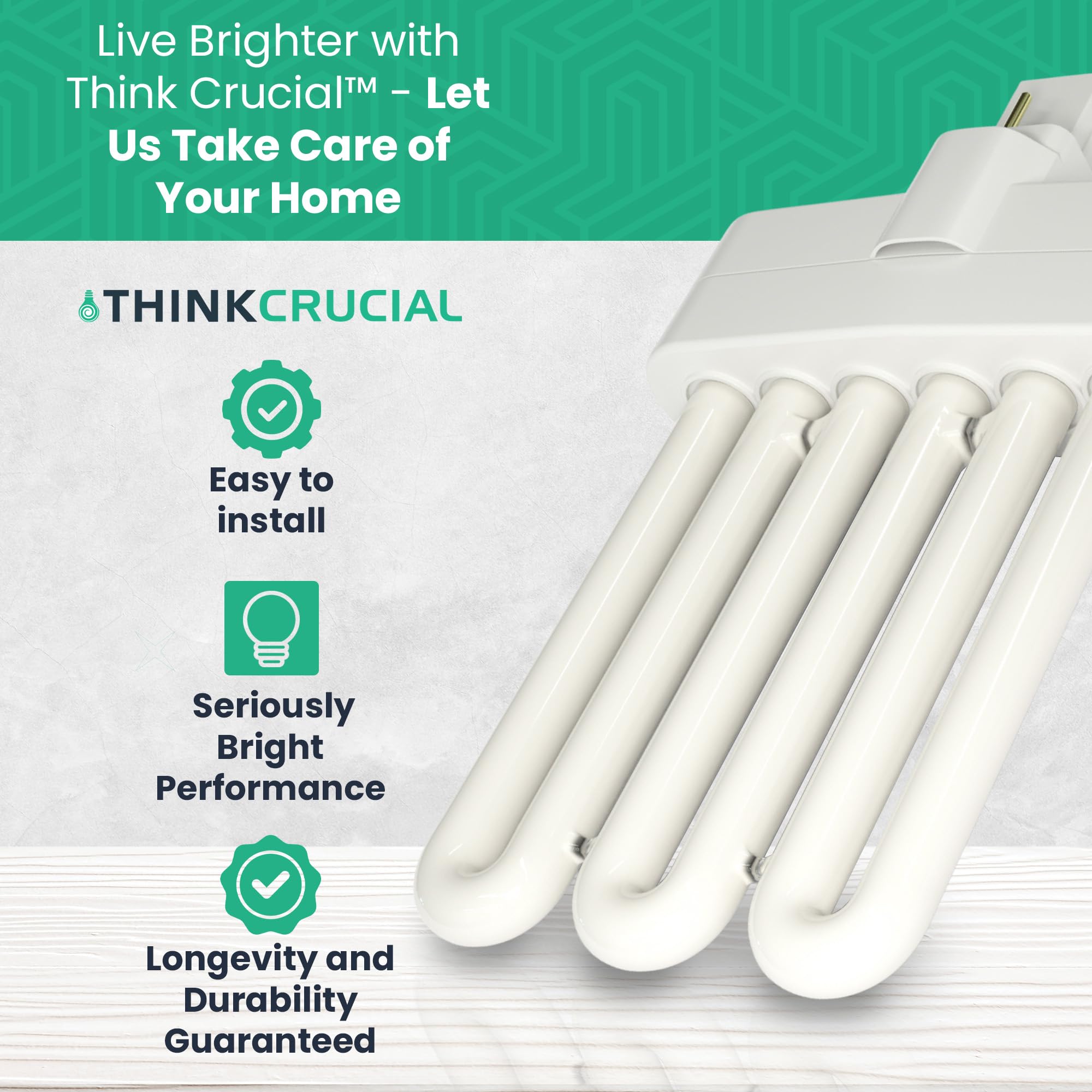 Think Crucial Grow Bulb Compatible with AeroGarden Miracle-GRO B Part # 970904-0200,100340 & Models AeroGarden 3,3SL,3 Elite,6,7,Chef in A Box,Chef in A Box Elite (2 Pack)