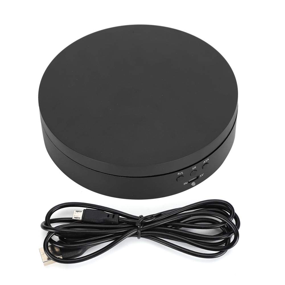 360° Rotating Display Stand, Motorized Display Stand Turntable Max Load 2-4KG 3 Gears Two Way Revolving Turntable Base for Jewelry Spinner Phone