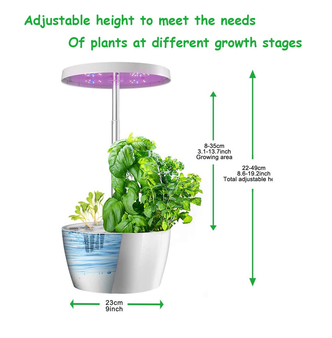 EVERECOO Hydroponics Growing System, 4 Pods Indoor Herb Gardening System with LED Grow Lights, Automatic Timer and Pump, Hydroponic Plant Germination Kits for Vegetable/Lettuce