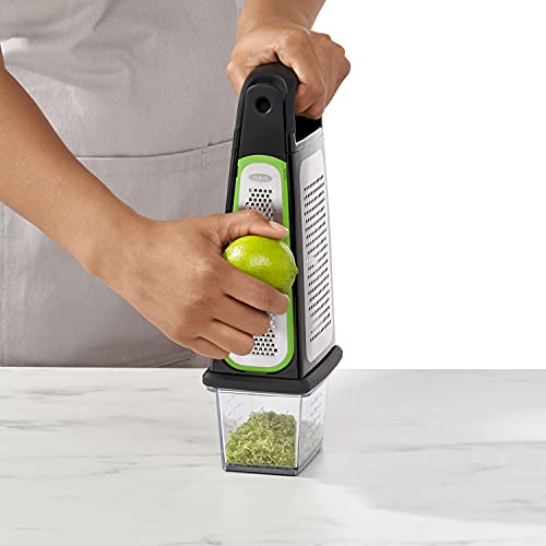 OXO Good Grips Etched Box Grater with Removable Zester, Steel