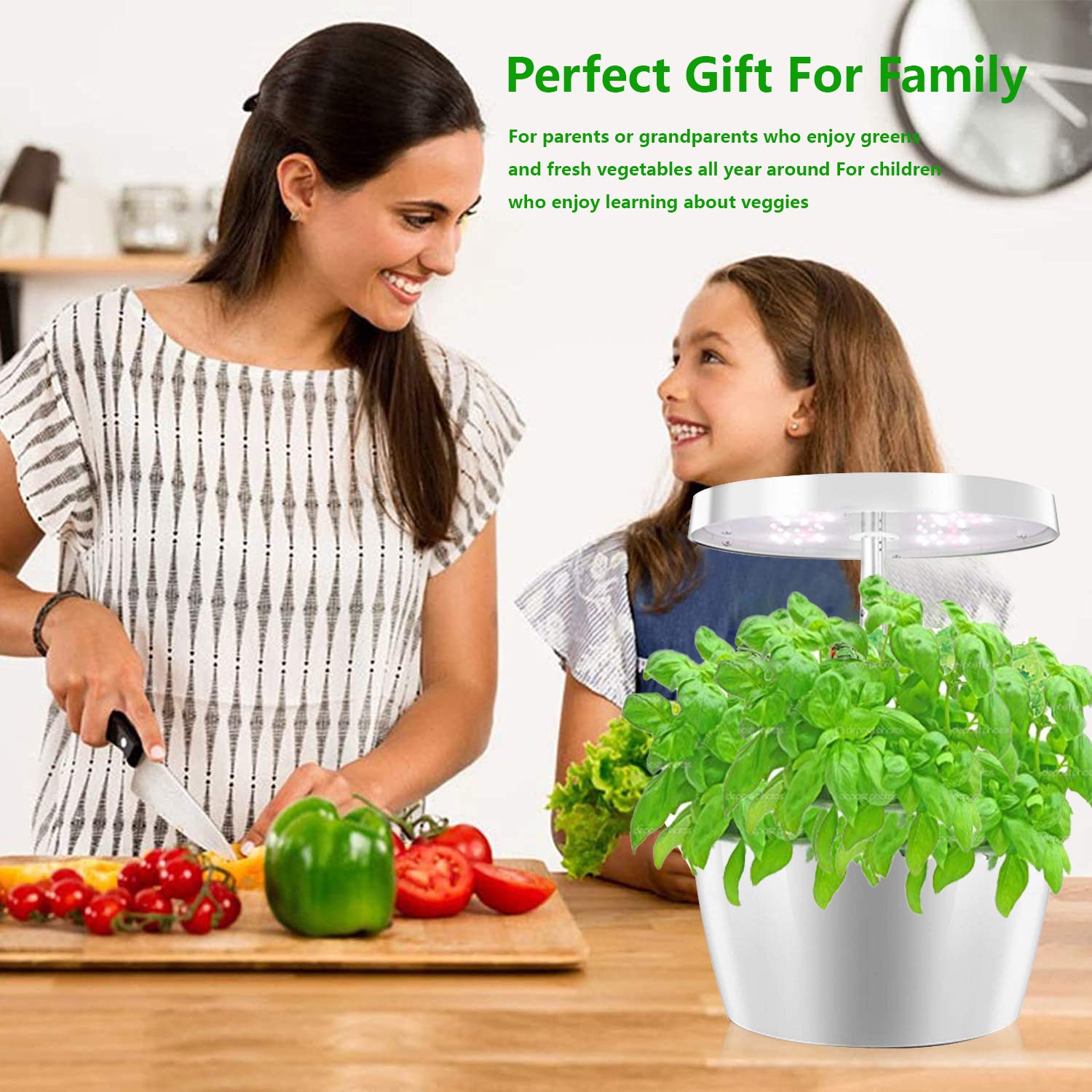 EVERECOO Hydroponics Growing System, 4 Pods Indoor Herb Gardening System with LED Grow Lights, Automatic Timer and Pump, Hydroponic Plant Germination Kits for Vegetable/Lettuce