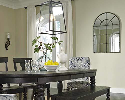 Signature Design by Ashley Wall Mount Oengus Traditional Antiqued Metal Framed Accent Mirror 32x46, Silver
