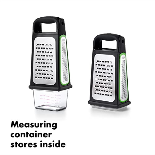 OXO Good Grips Etched Box Grater with Removable Zester, Steel