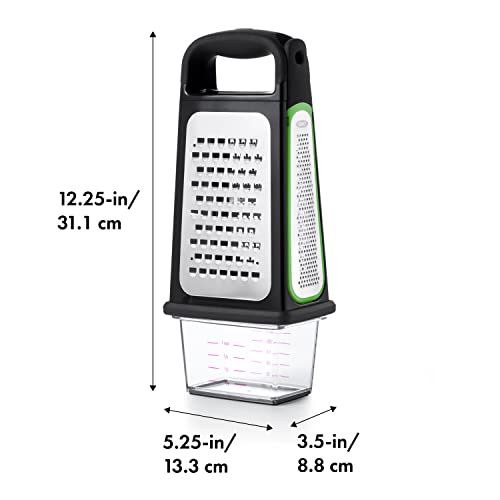 OXO Good Grips Etched Box Grater with Removable Zester, Steel