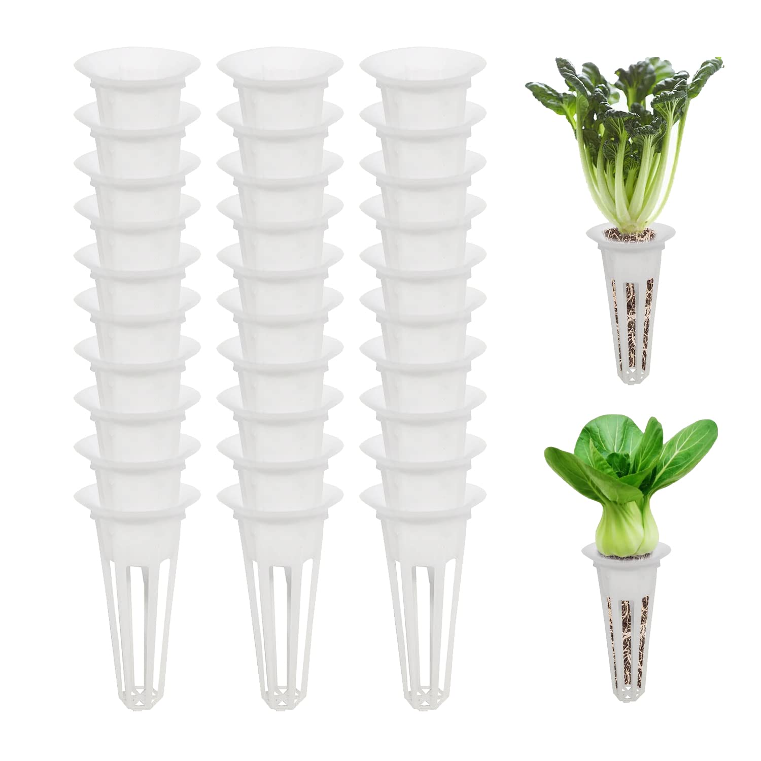 Aooccder 50pcs Grow Baskets Replacement for Aerogarden,Seed Pods Baskets Compatible with Grow Sponges and Domes,Plant Growing Containers for Hydroponic Growing System