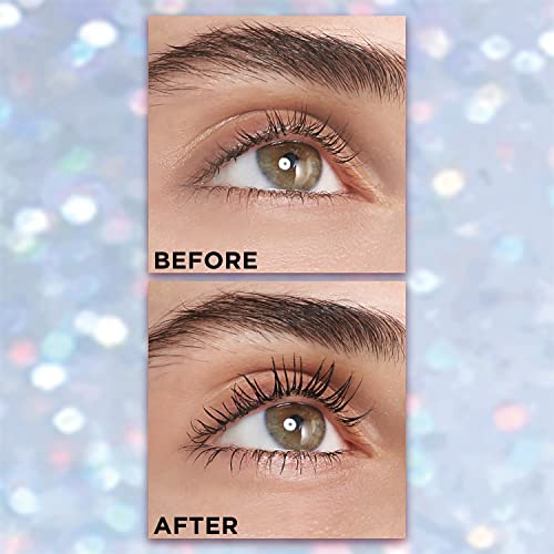 L'Oreal Paris Makeup Voluminous Lash Paradise Mascara for Eyelash Volume and L'Oreal Telescopic Mascara for Lengthening Lashes, Blackest Black, 1 Count of Each