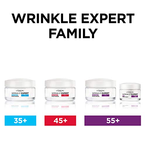 L'Oreal Paris Skincare Wrinkle Expert 55+ Anti-Aging Face Moisturizer with Calcium Non-Greasy Suitable for Sensitive Skin 1.7 fl; oz.