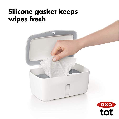 OXO Tot Perfect Pull Wipes Dispenser - Gray, 1 Count (Pack of 1)