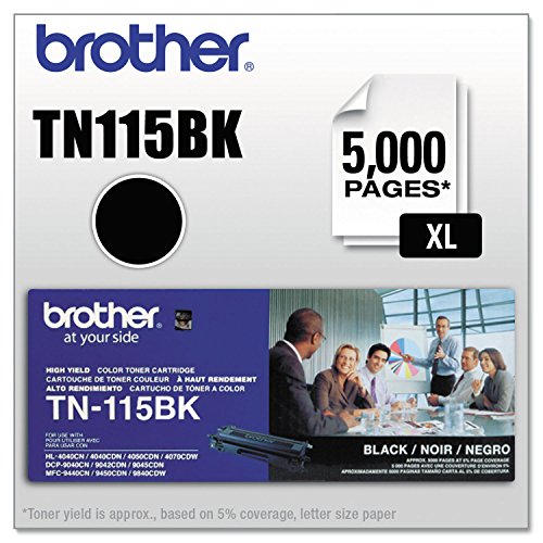 Brother Tn115bk High-Yield Toner Cartridge, Black - in Retail Packaging