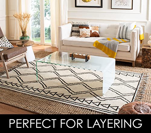 SAFAVIEH Natural Fiber Collection 8' x 10' NF447A Handmade Chunky Textured Premium Jute 0.75-inch Thick Area Rug