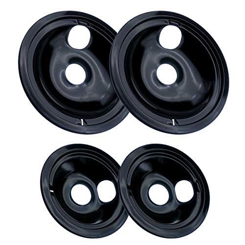 WB31M20 WB31M19 Porcelain Drip Pans and WB30M1 WB30M2 Surface Elements by SupHomie - Compatible with GE Hotpoint Range Stove