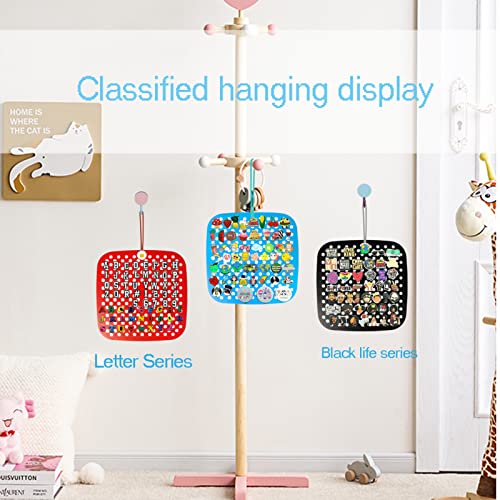 daekpaek croc charm organizer Shoe Charms Display Stand Black Blue 2Pieces Portable Flexible organizers and storage Roll Bag (Croc Charms not Included)