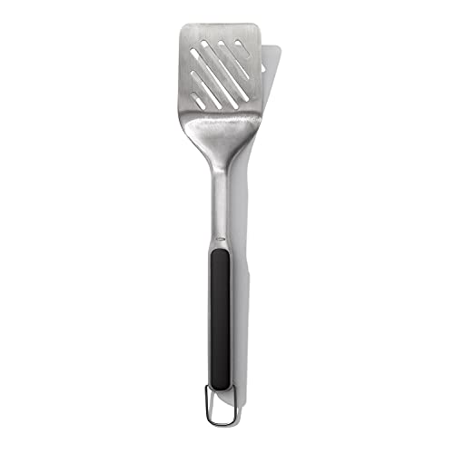 OXO Good Grips Grilling Tools, 3pc Set-Tongs, Turner Rest, Black