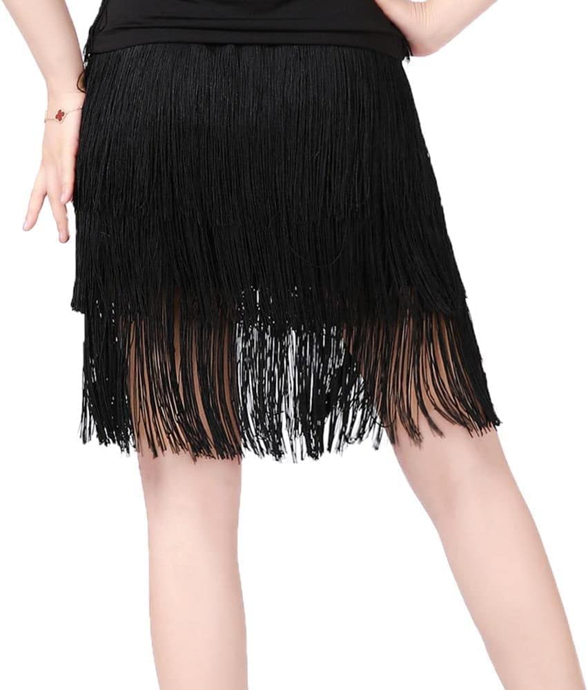 10 Yards Sewing Fringe Trim, BetterJonny 6inch Tassel Fringe Trim for Sewing Long Chainette Fringe Tassel Trim DIY Crafts and More Other Sewing Projects for Wedding, Party Decorations (Black)