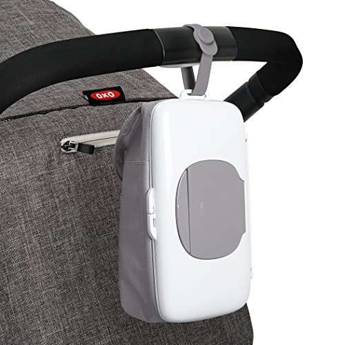 OXO Tot On-The-Go Wipes Dispenser with Diaper Pouch, Gray