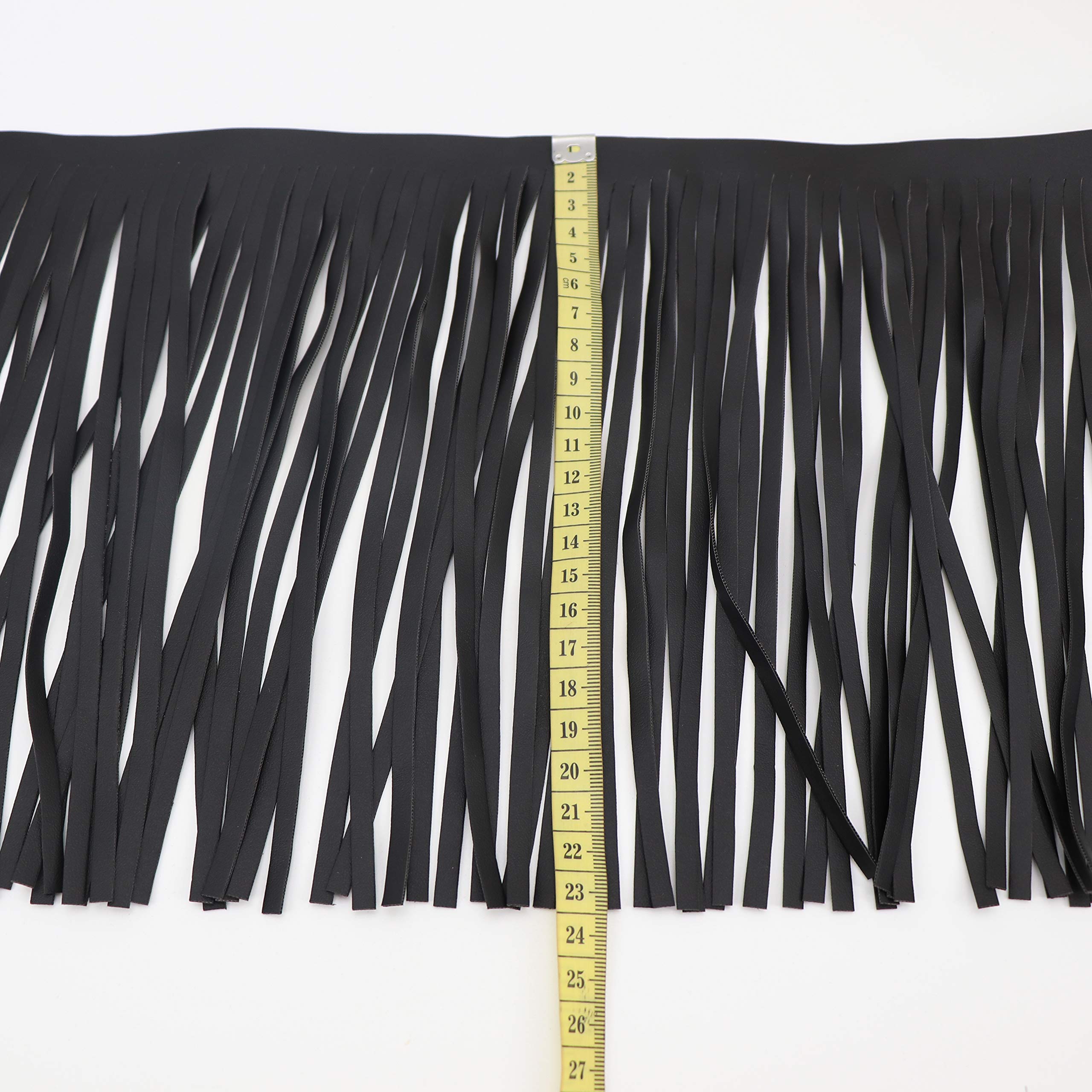 2 Yards Double Side Leather Fringe Trim Brazil Tassel Fringe DIY Clothes Handbad Leather Fringe 23cm 9 inch Wide